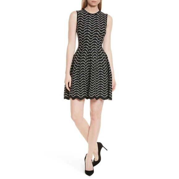 Ted Baker | Dresses | Ted Baker Size 2 Us 6 Bryena Jacquard Fit Flare ...